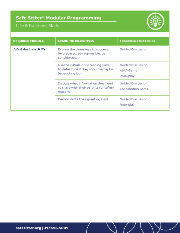 How Safe Sitter® Works for Family and Consumer Science Teachers
