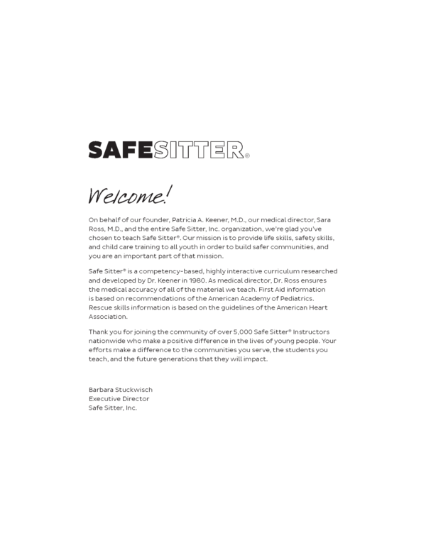 Course Options - Safe Sitter®
